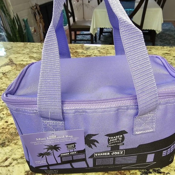 Bags | Trader Joes Purple Mini Insulated Bag New Release | Poshmark